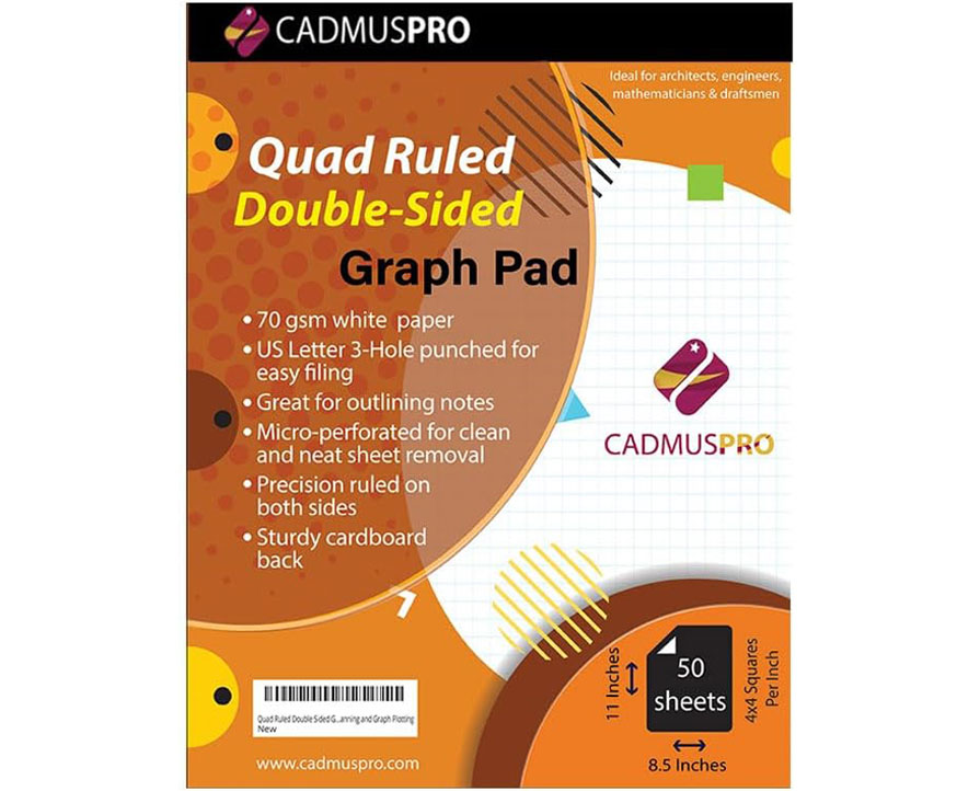 Letter 8.5"x11" Graph Paper Pad - Cadmus Pro